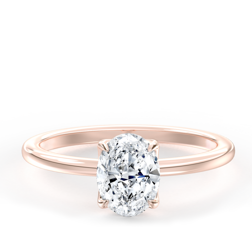 Ava Elegant Oval Solitaire Moissanite Engagement Ring - Astiri