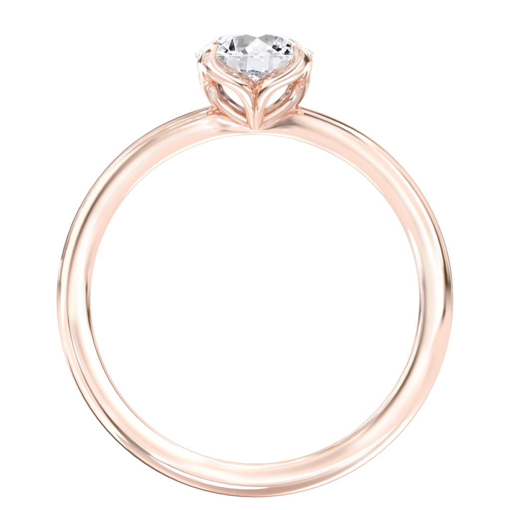 Ava Elegant Oval Solitaire Moissanite Engagement Ring - Astiri