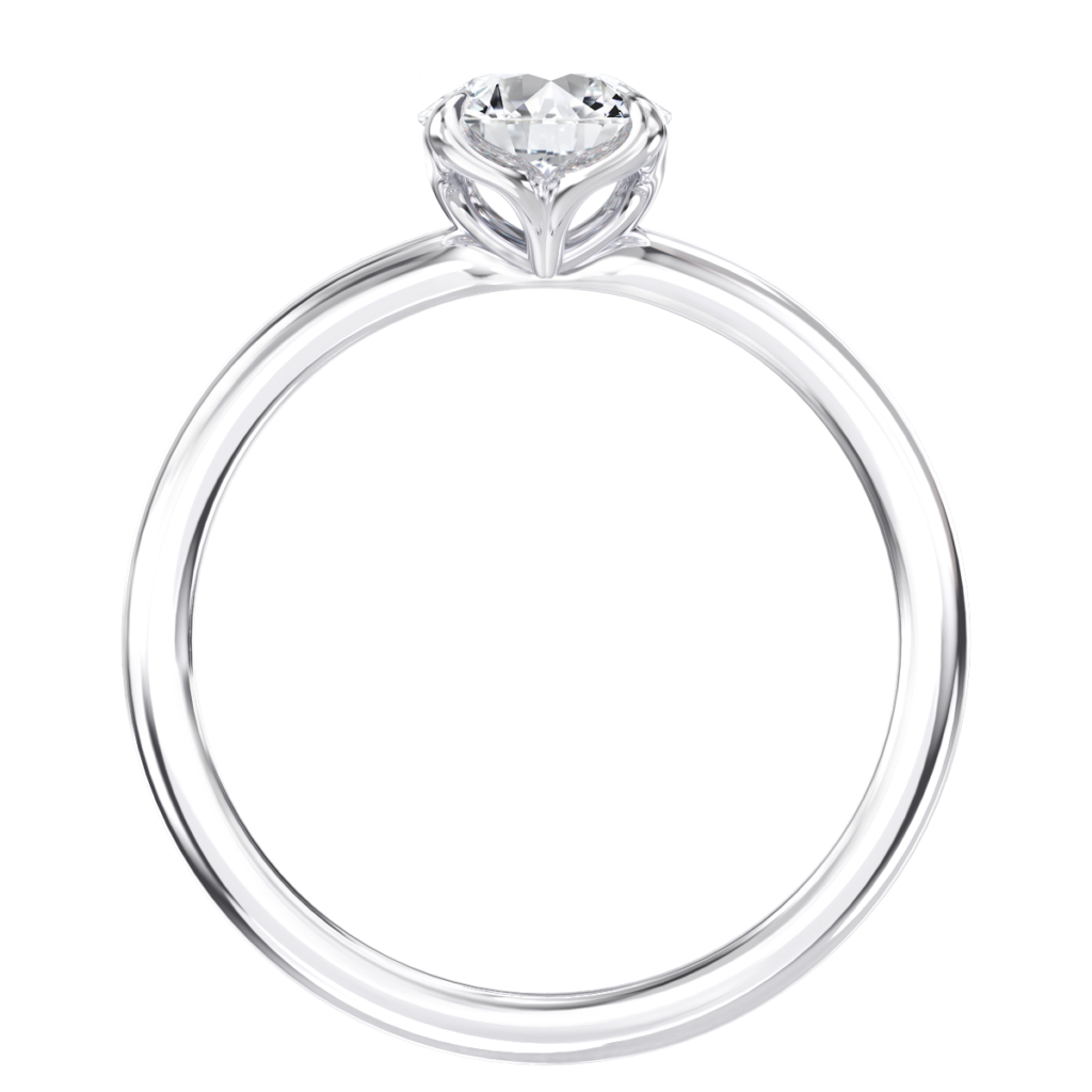 Ava Elegant Oval Solitaire Moissanite Engagement Ring - Astiri