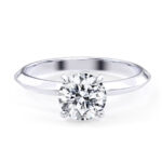 Kaylee Classic Moissanite Engagement Ring with Open Collet - Astiri